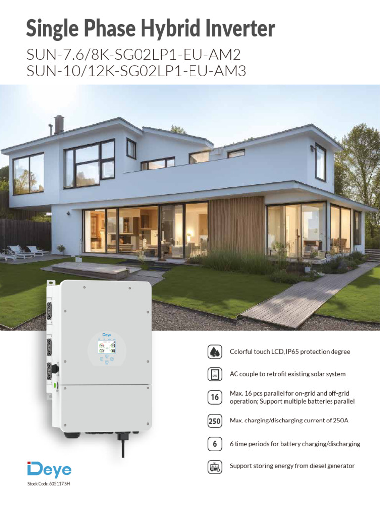 Datasheet - Sun 5 12kk sg02lp1 Eu Am2 - 240416 - en | PDF | Alternating ...