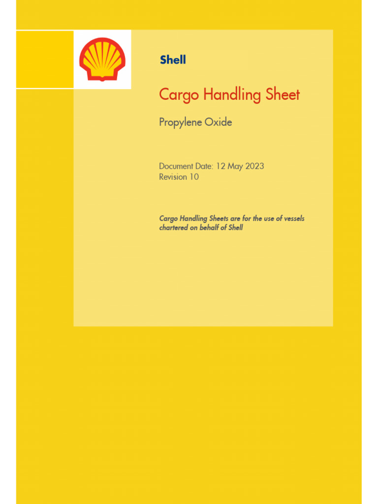 Propylene Oxide Cargo Handling Guide | PDF | Acid | Sodium Hydroxide