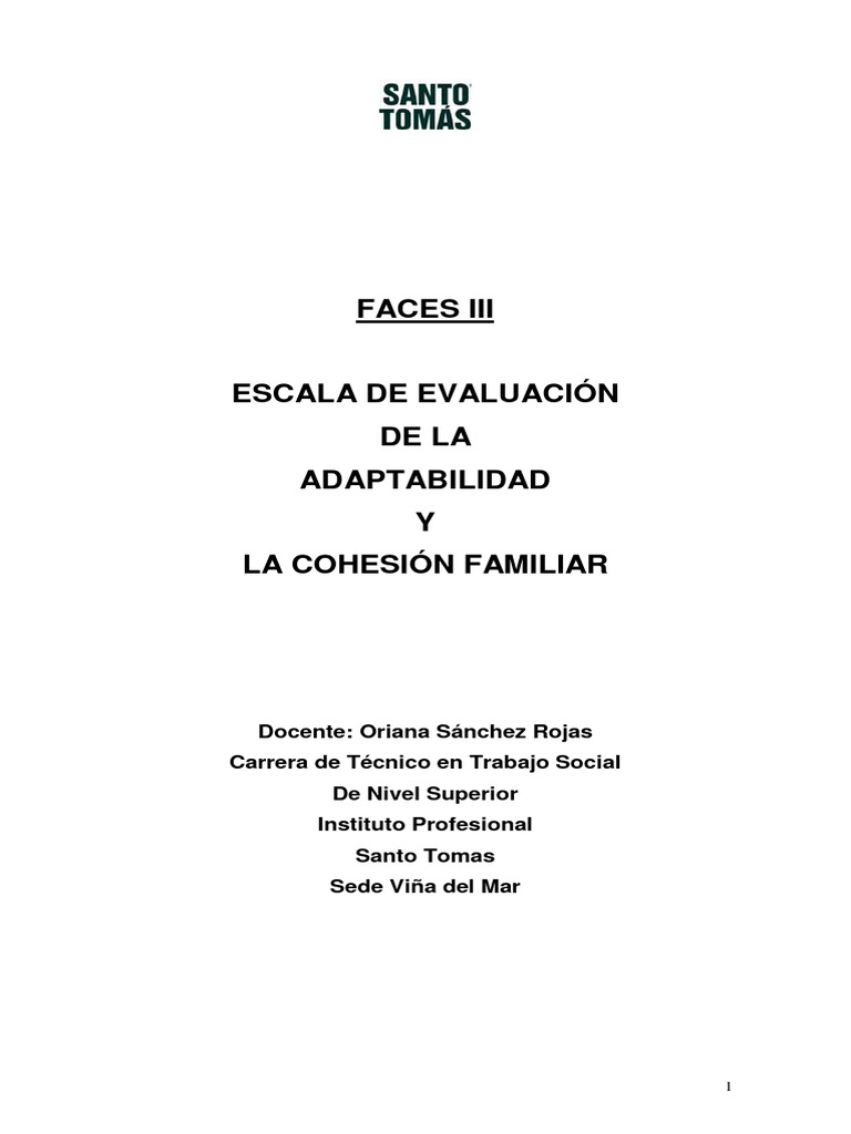 Modelo Circumplejo Faces III | PDF | Liderazgo | Evaluación