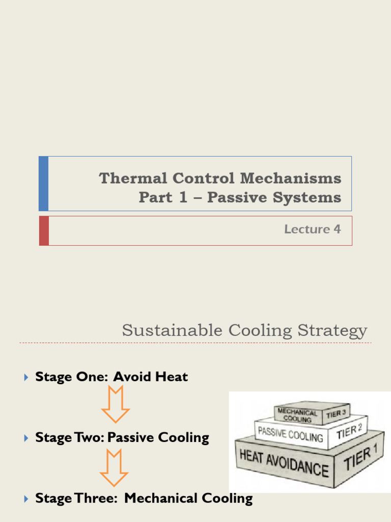 Lecture 4 - Passive Cooling & Heating | PDF | Air Conditioning | Heat ...