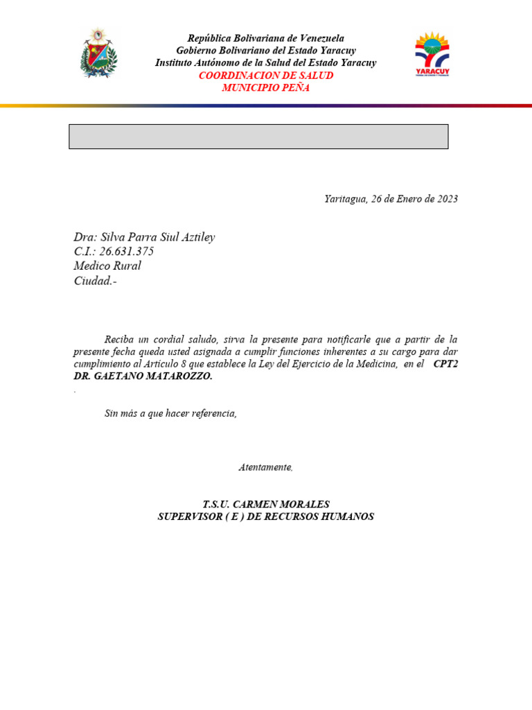 Oficio Yoskary | PDF | Servicios públicos | Programas sociales