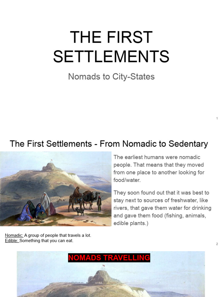 First Settlements | PDF | Nomad | Civilization