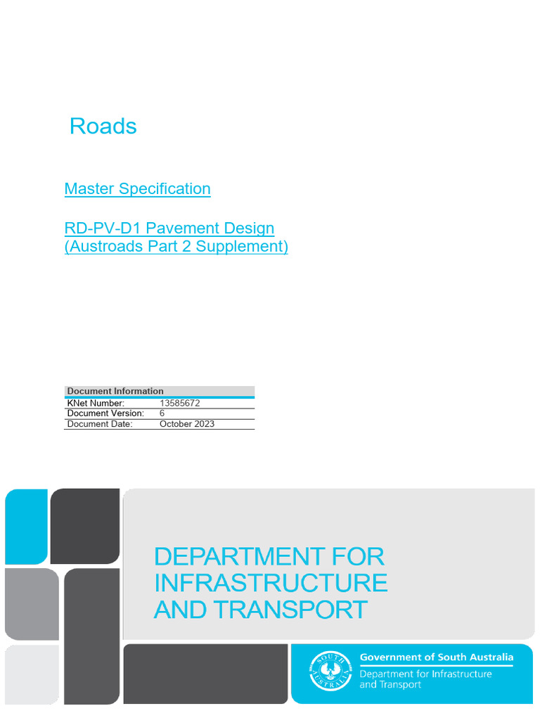 Master Specification - Part Rd-pv-d1 - Pavement Design Austroads ...