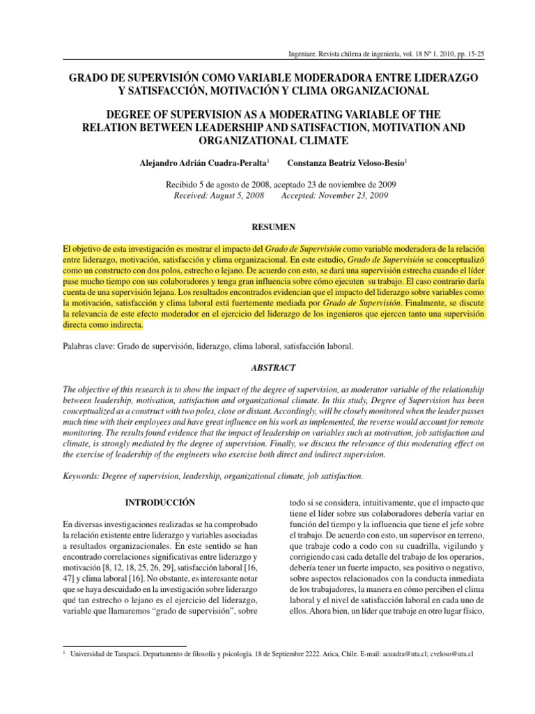 Artículo para resolver el TPN° 4 | PDF | Liderazgo | Alfa de Cronbach