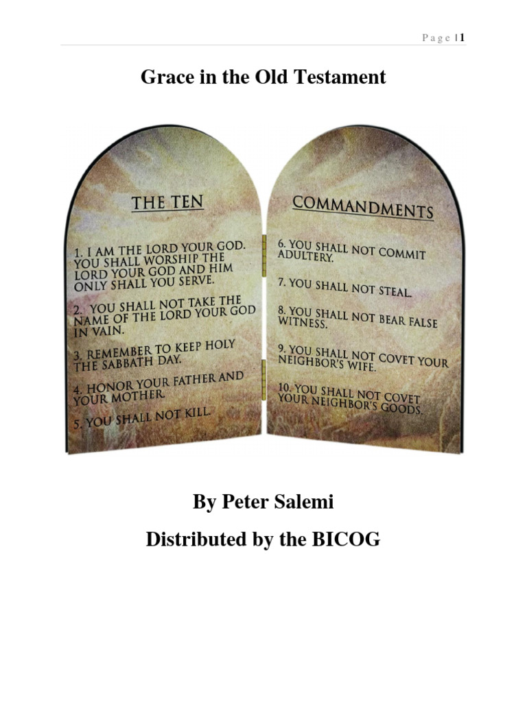 Grace in the Old Testament Explained | PDF | Grace In Christianity ...