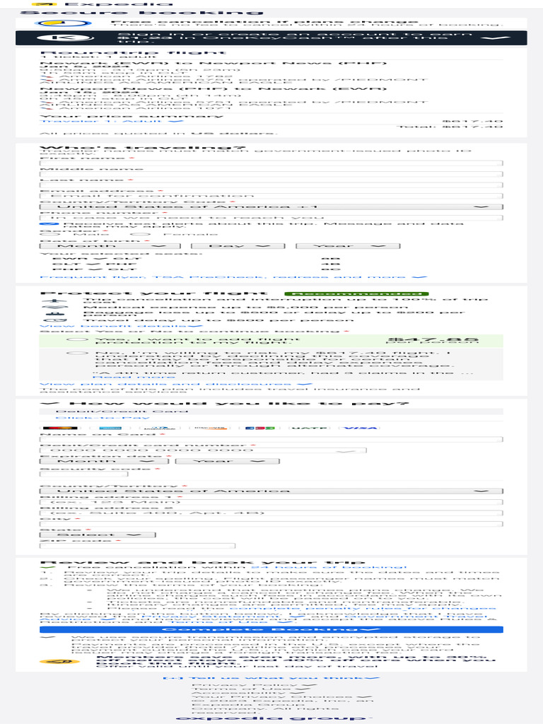 Expedia Payment | PDF | Fee | Credit Card