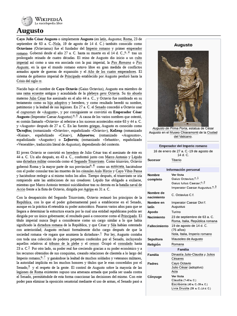 Augusto | Descargar gratis PDF | Augusto | Julio César
