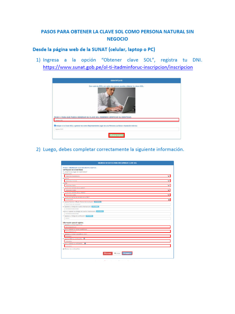 Procedimiento Para Obtener Clave Sol | PDF | Documento de identidad | Visa de viaje