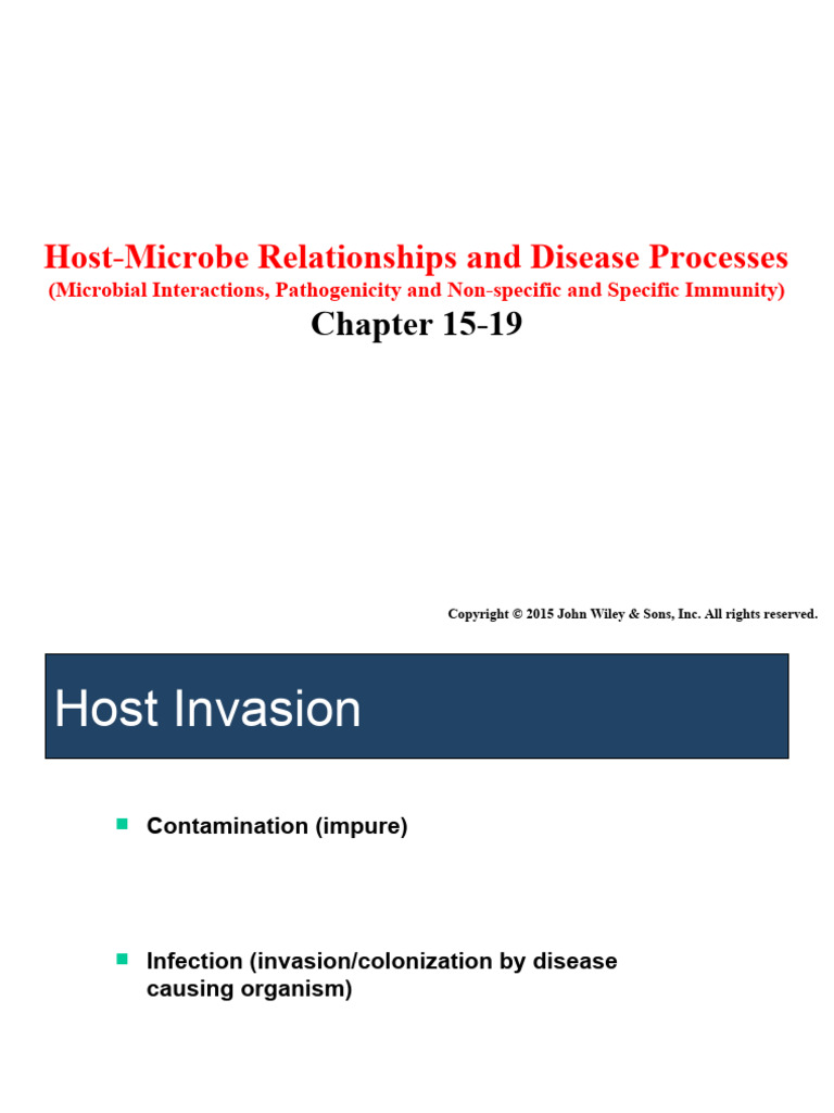 Host Microbial Relationships and Disease Processes-Immunology ...