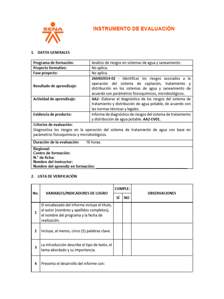Ie Aa2 Ev01 | PDF | Evaluación | Agua