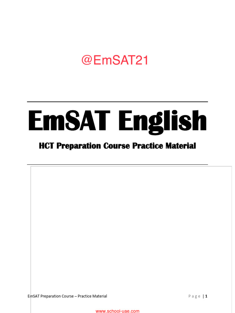 EmSAT English Grammar | PDF | Noun | Verb