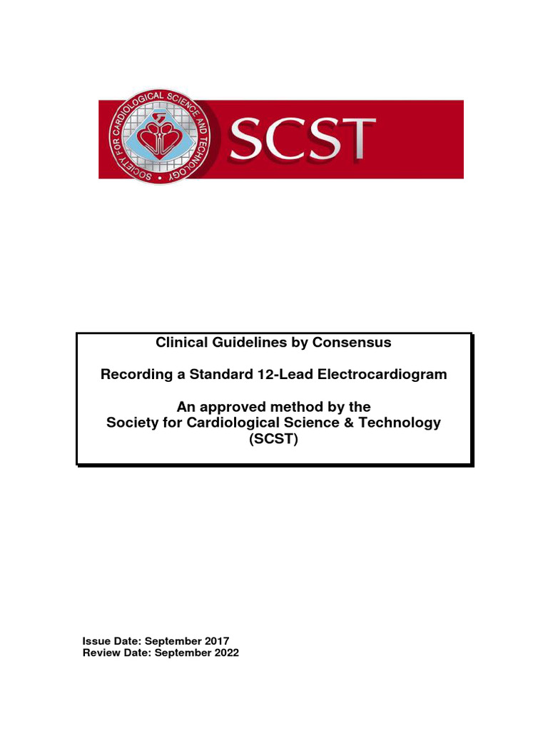 SCST ECG Recording Guidelines 2017am | PDF | Electrocardiography