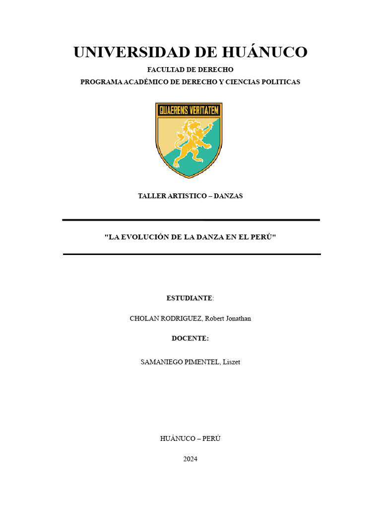 EVOLUCION DE LA DANZA EN EL PERU | PDF | Bailes | Perú