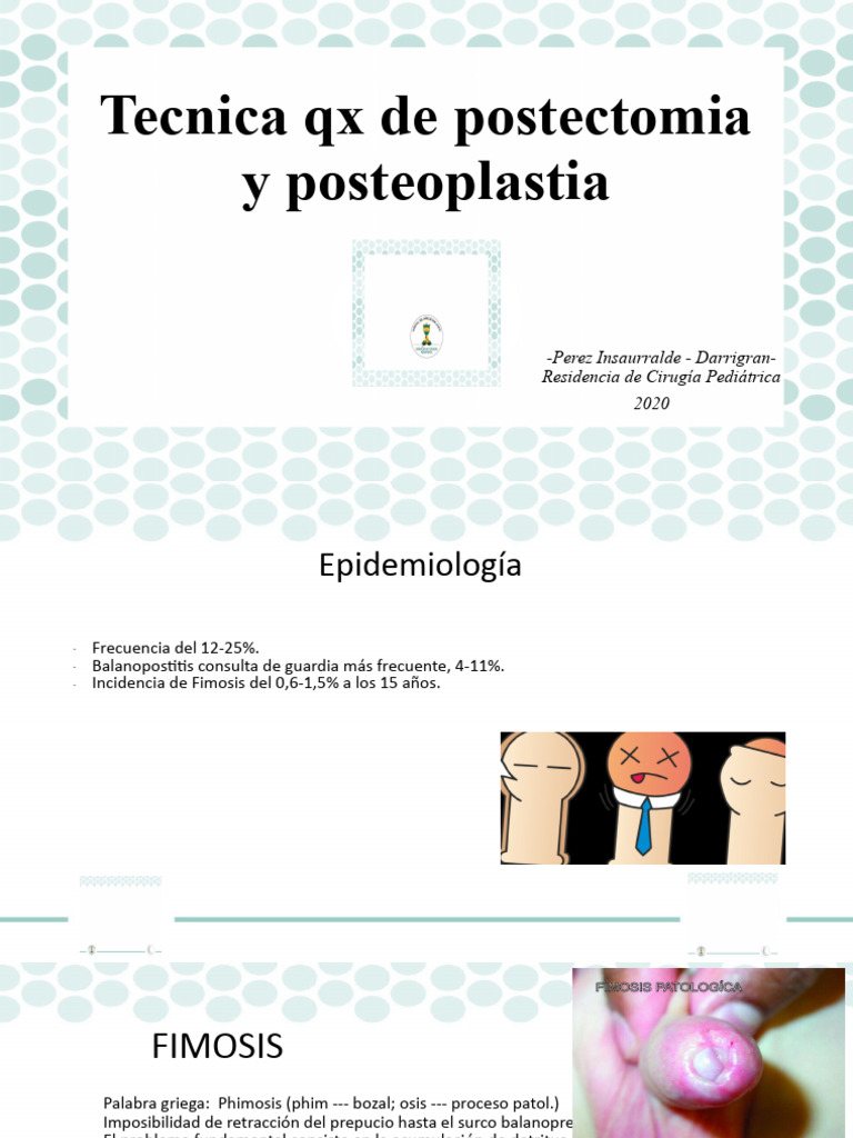 Tecnica QX Postectomia y Posteoplastia | PDF | Sistema genitourinario ...