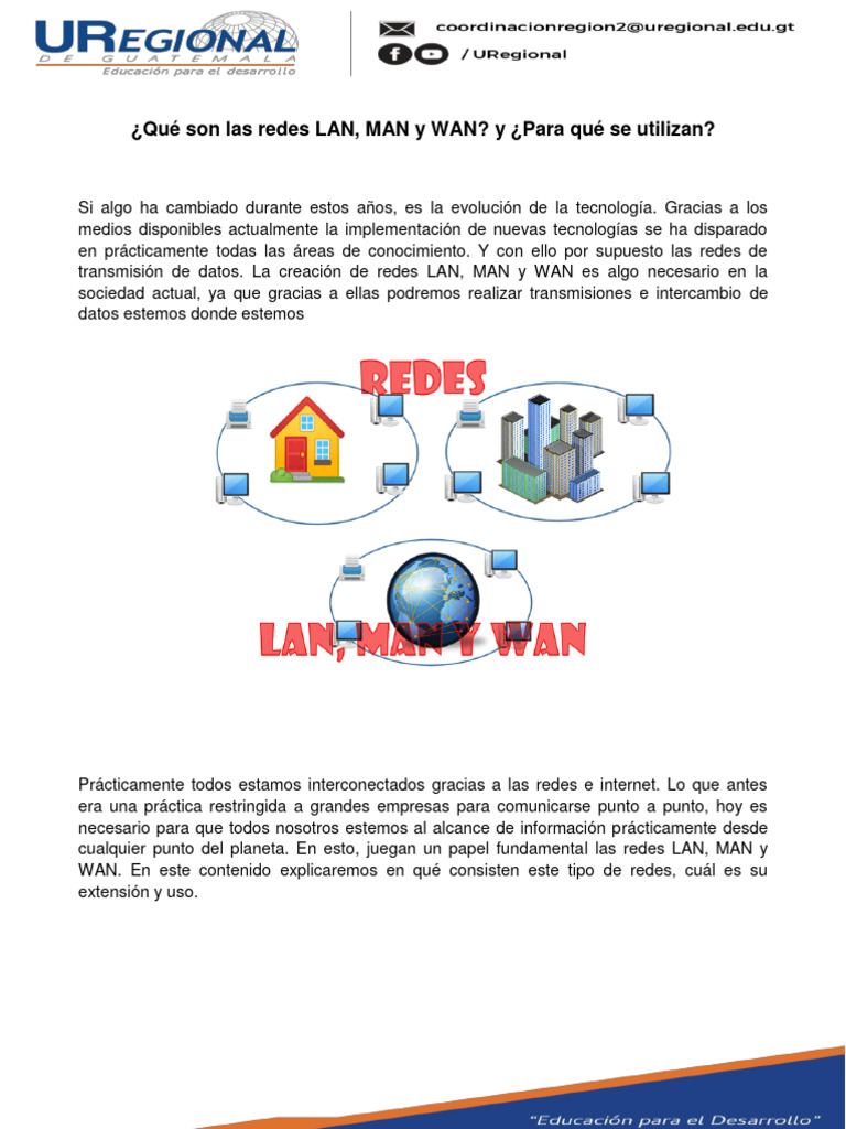Redes Lan, Wlan, Man, Wan | PDF | Red de computadoras | LAN inalámbrico