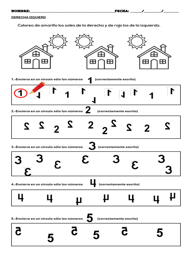 Discriminación Visual de Numeros 1 Al 12 | PDF