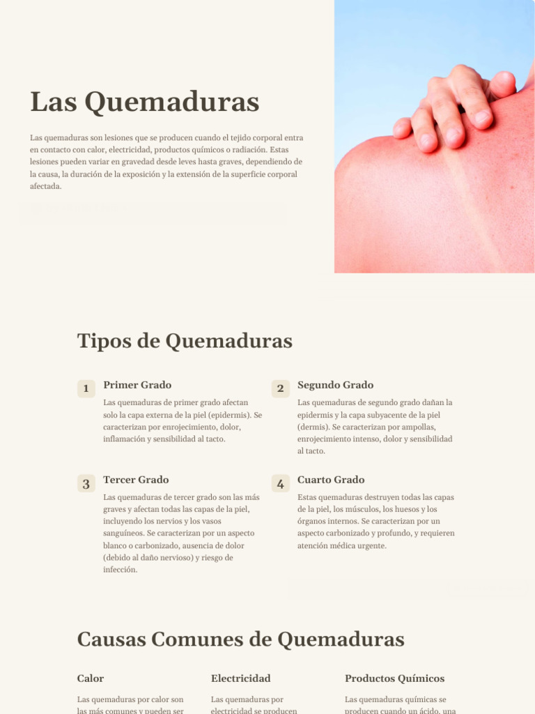 Las Quemaduras 1 | PDF | Quemar | Piel