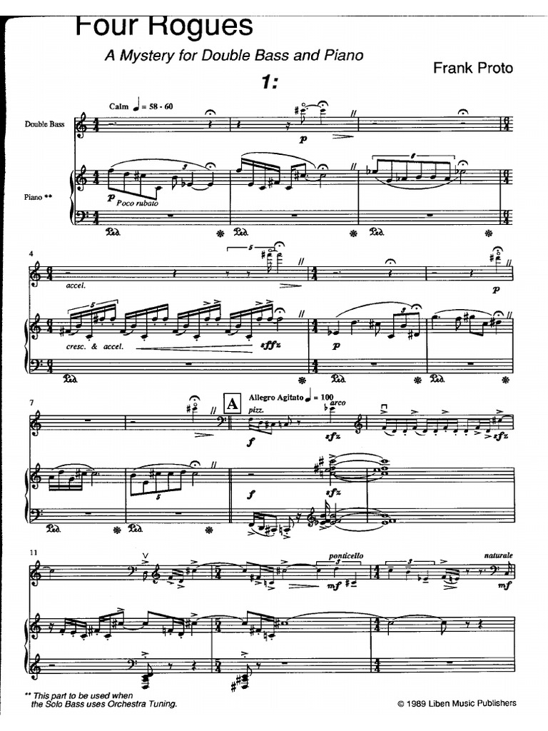 Proto - Four Rogues (Ed. Liben Music) - Piano | PDF