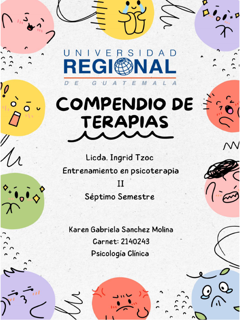 Compendio Final | PDF | Terapia de conducta cognitiva | Psicoterapia