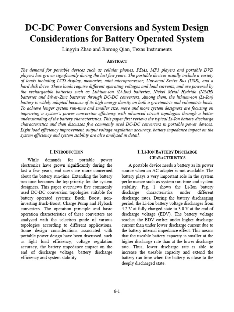 DC-DC Power Conversions and System Design | PDF | Electric Power ...