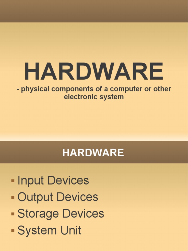 Overview of Computer Hardware Components | PDF
