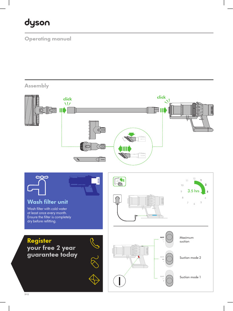 Dyson Cyclone v10 | PDF | Vacuum Cleaner | Waste Management