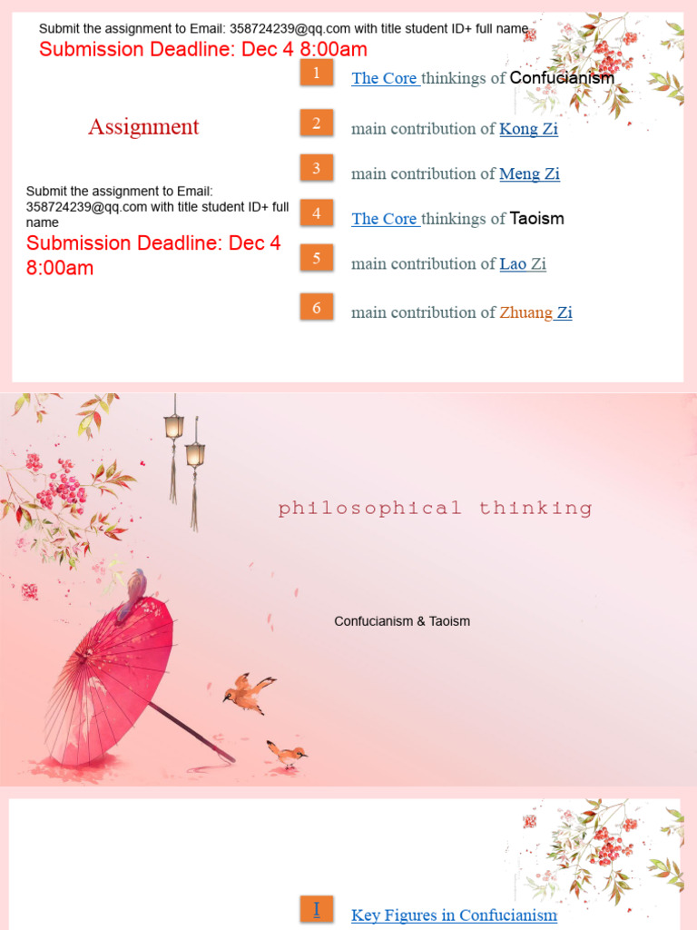 Chinese Philosophy - Assignment & Review | PDF | Confucius | Analects