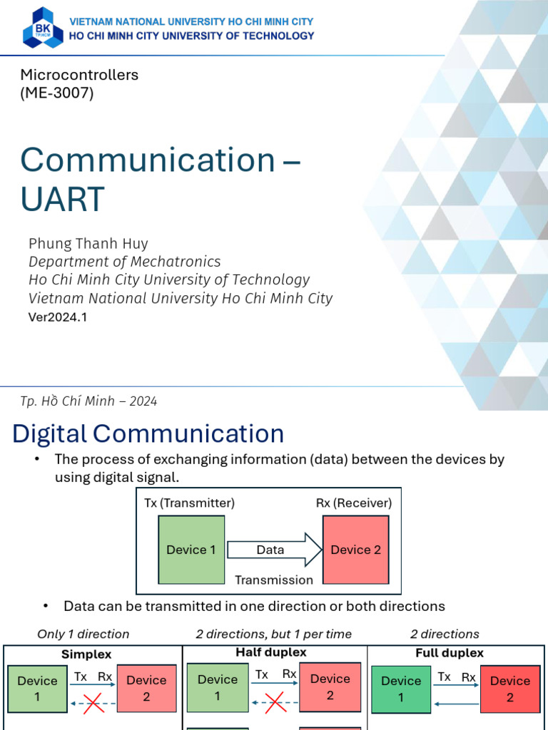 Communication 1 - UART | PDF | Telecommunications | Computer Engineering Communication 1 - UART | PDF | Telecommunications | Computer Engineering