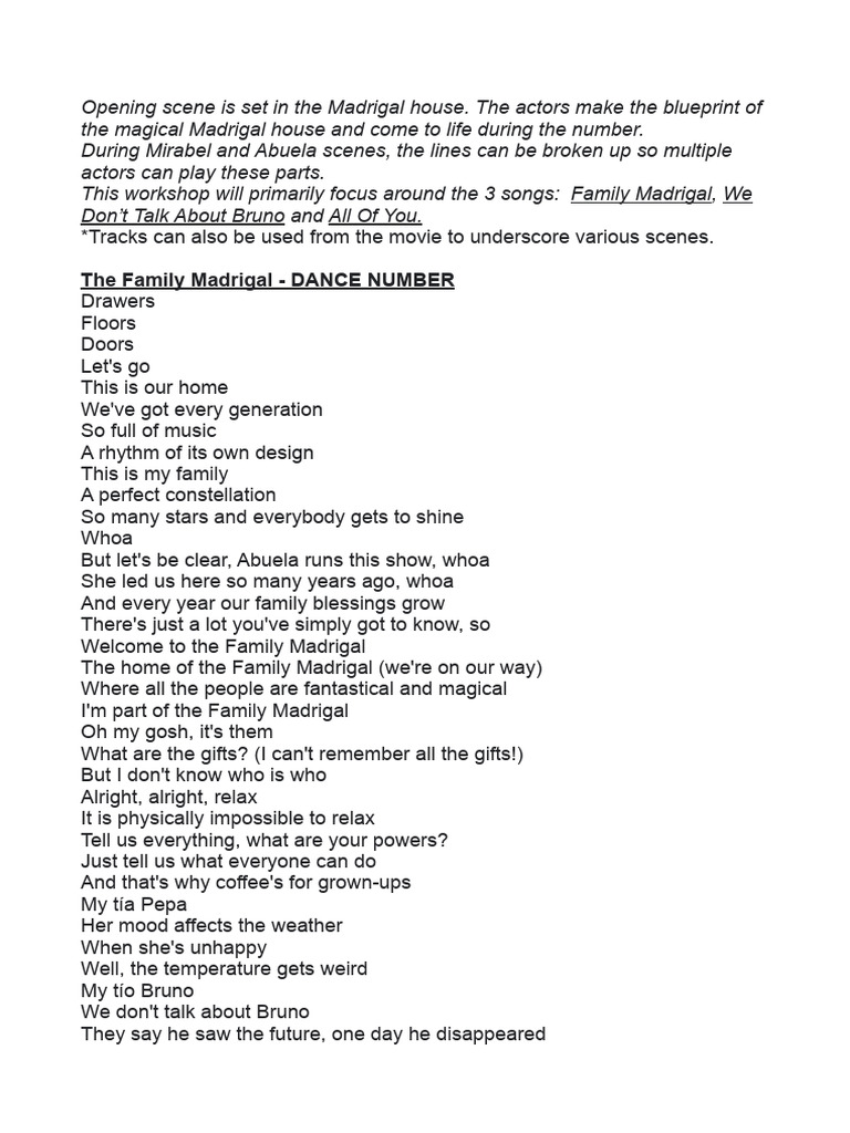 ENCANTO SCRIPT | PDF