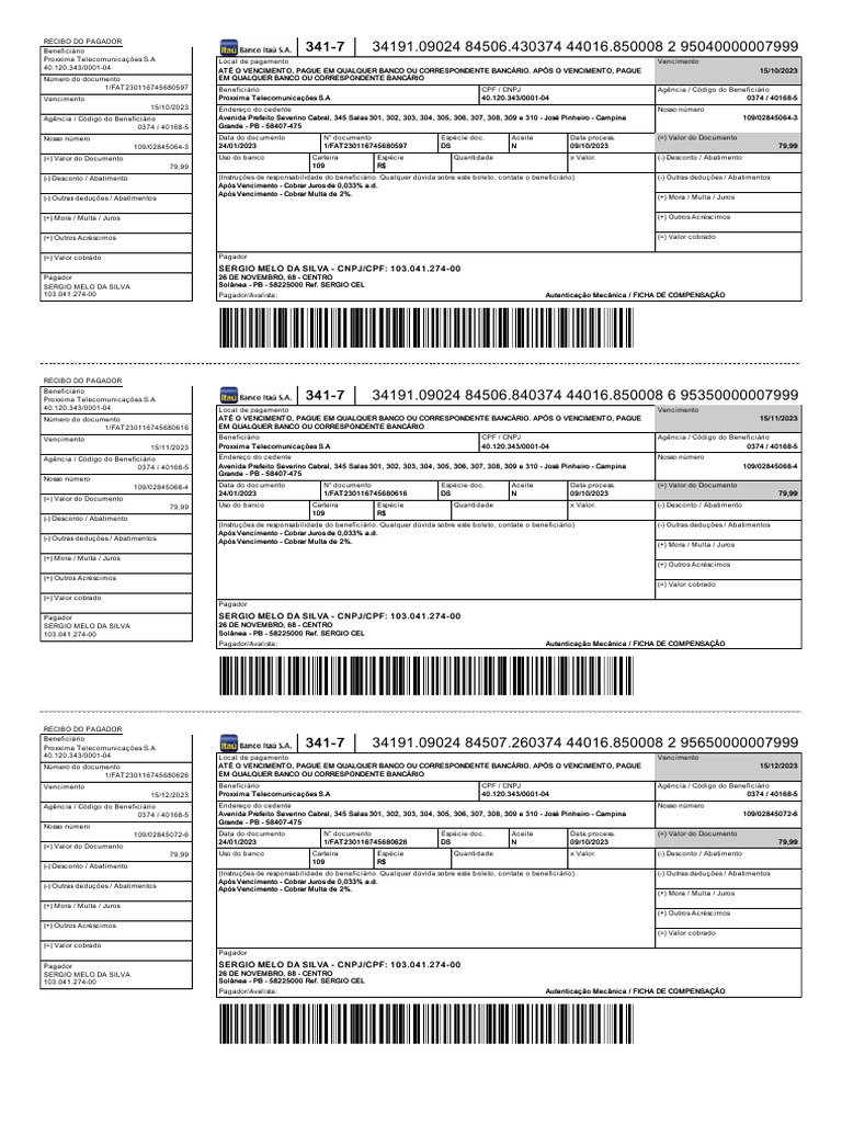 Jardieli Boletos | PDF | Bancos | Tecnologia bancária