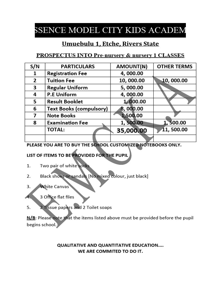 Prospectus Into Secondary Class | PDF | Career & Growth