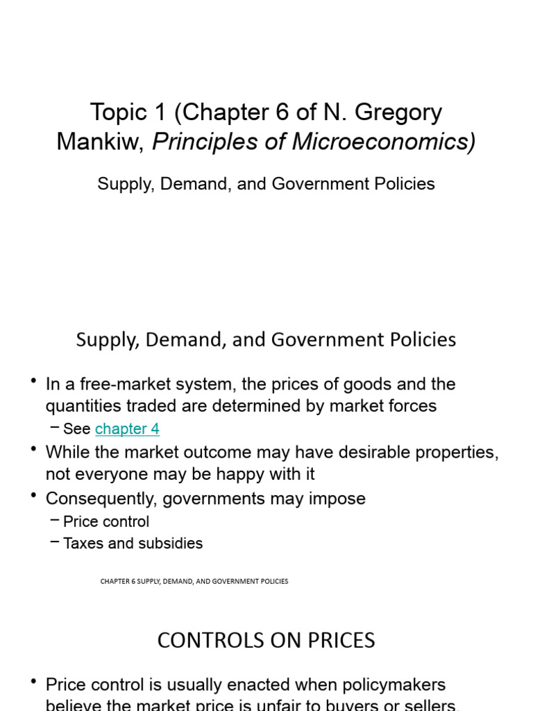 Topic 1 (Chapter 6) | Download Free PDF | Elasticity (Economics) | Tax Incidence