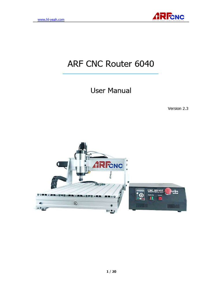 ARF CNC Router 6040: User Manual | PDF | Numerical Control | Microsoft ...