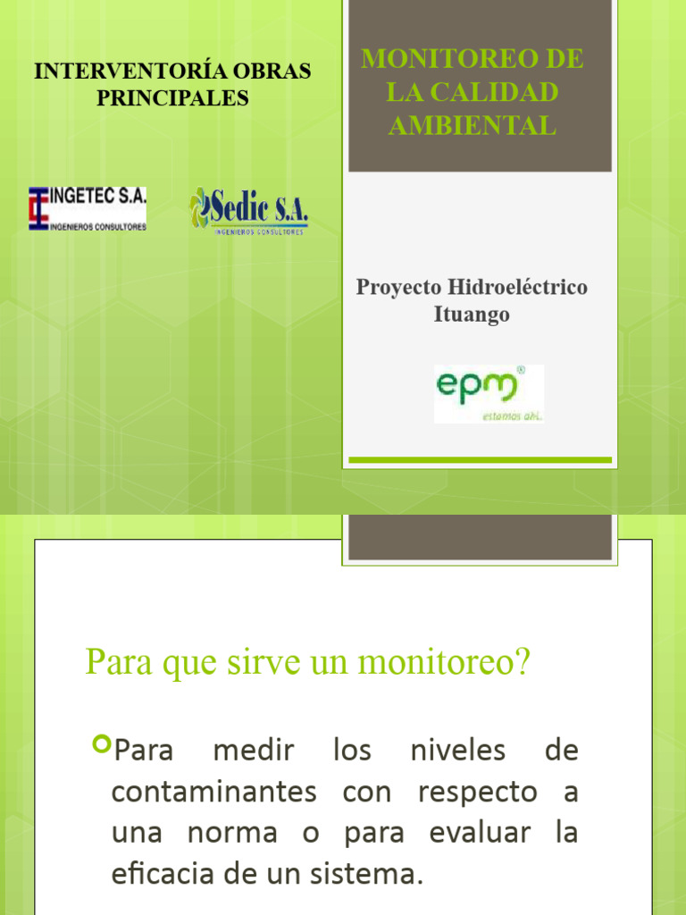 Presentación Programa Monitoreos | PDF | Agua potable | Aguas residuales
