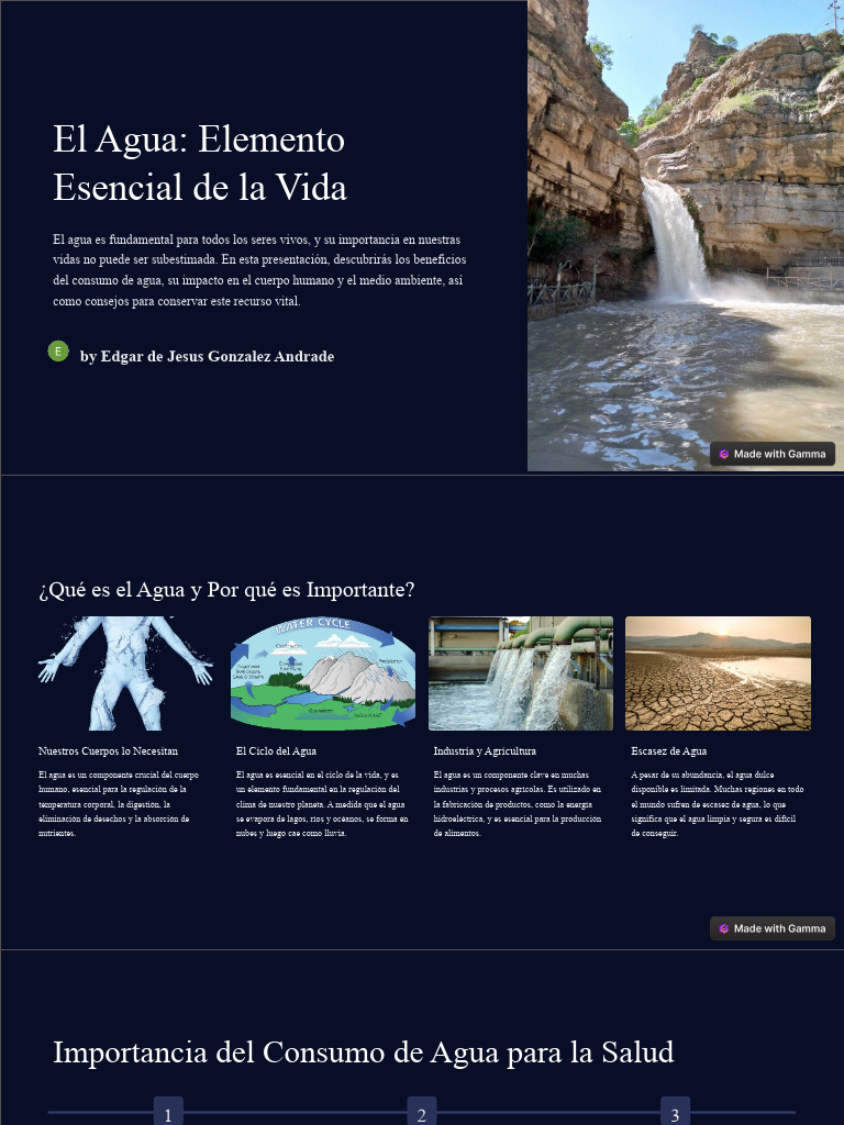 El Agua Elemento Esencial de La Vida | PDF | Agua | Riego
