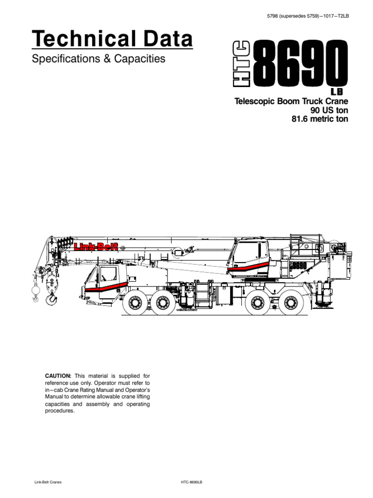 HTC 8690 LB en (5a4) | PDF | Crane (Machine) | Axle