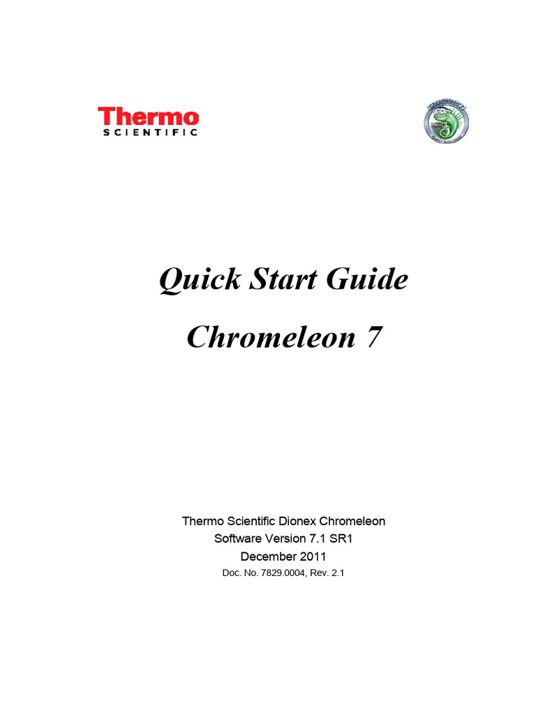 Quick Start Guide - Chromeleon 7.1 SR1 | PDF | Icon (Computing) | Software