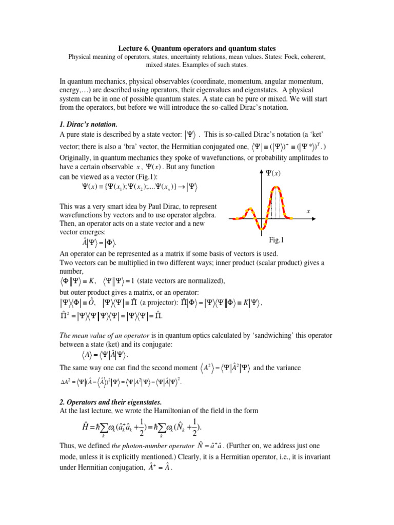 Quantum Operator 23gdhxy | PDF | Physics | Theoretical Physics