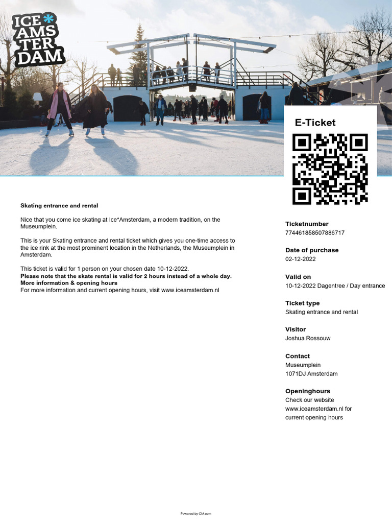 Ice Skating Ticket Museumplein | PDF