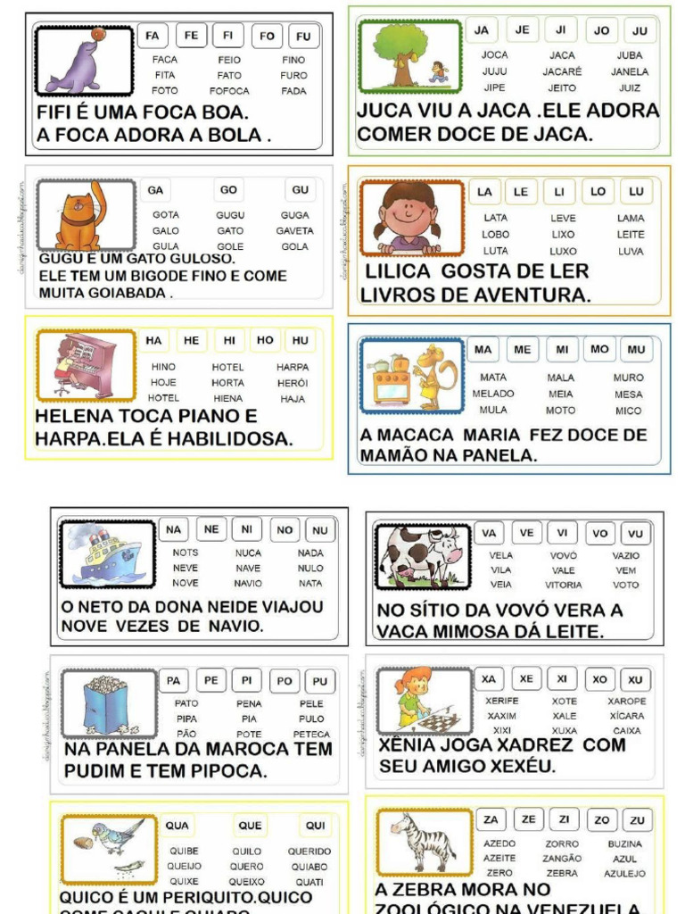 Ficha de leitura 1 ano | PDF