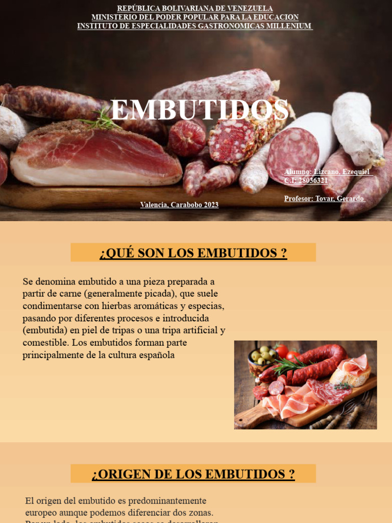 EMBUTIDOS | PDF | Salchicha | Cocina europea