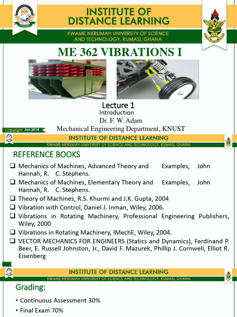 Me 362 - 1 | PDF | Damping | Friction