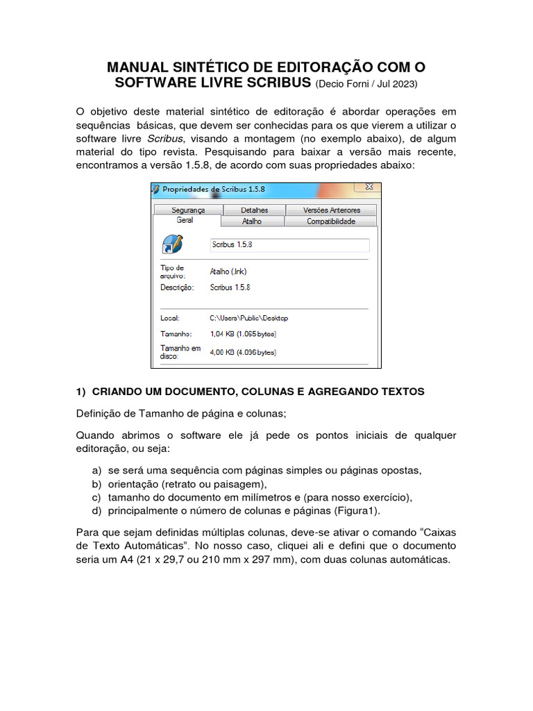 Manual Sintético Scribus | PDF | Química | Informática