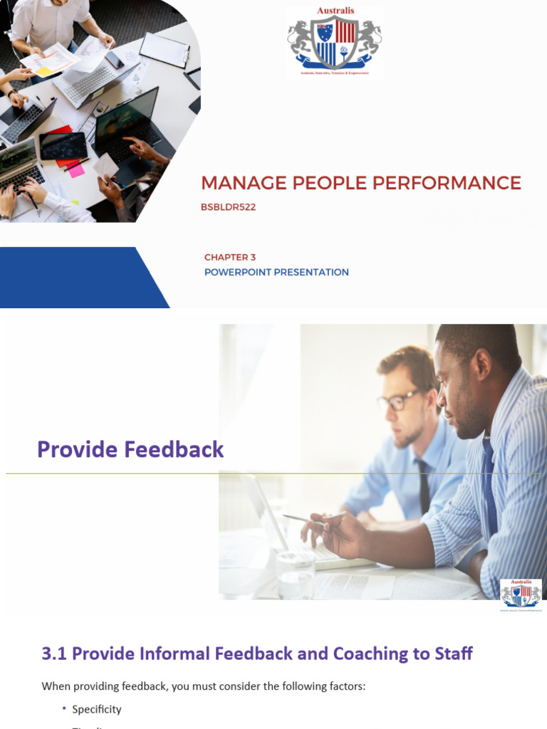 Bsbldr522 PPT F Chapter 3 v1.0 | PDF | Behavioural Sciences | Behavior Modification