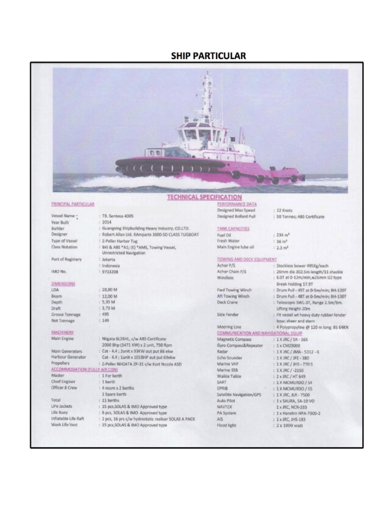 TugBoat 4000hp | PDF