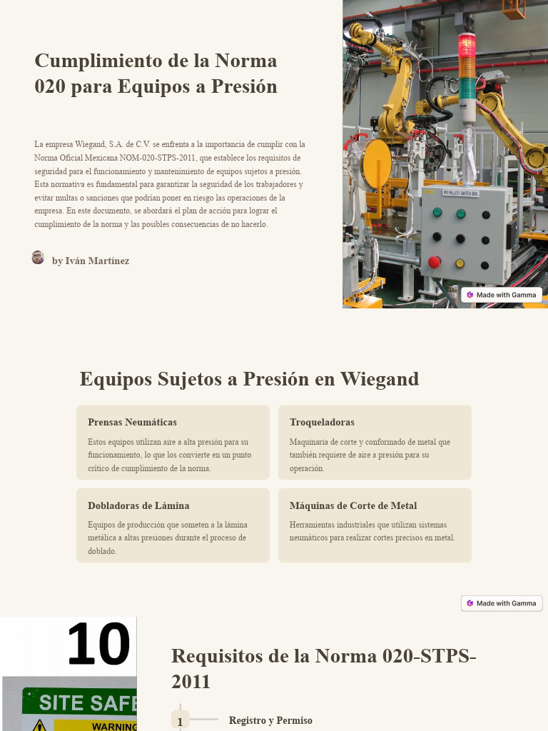 Cumplimiento de La Norma 020 para Equipos A Presion | PDF | Business