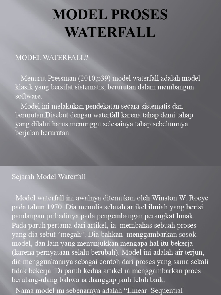 Ppt Model Proses Waterfall | PDF
