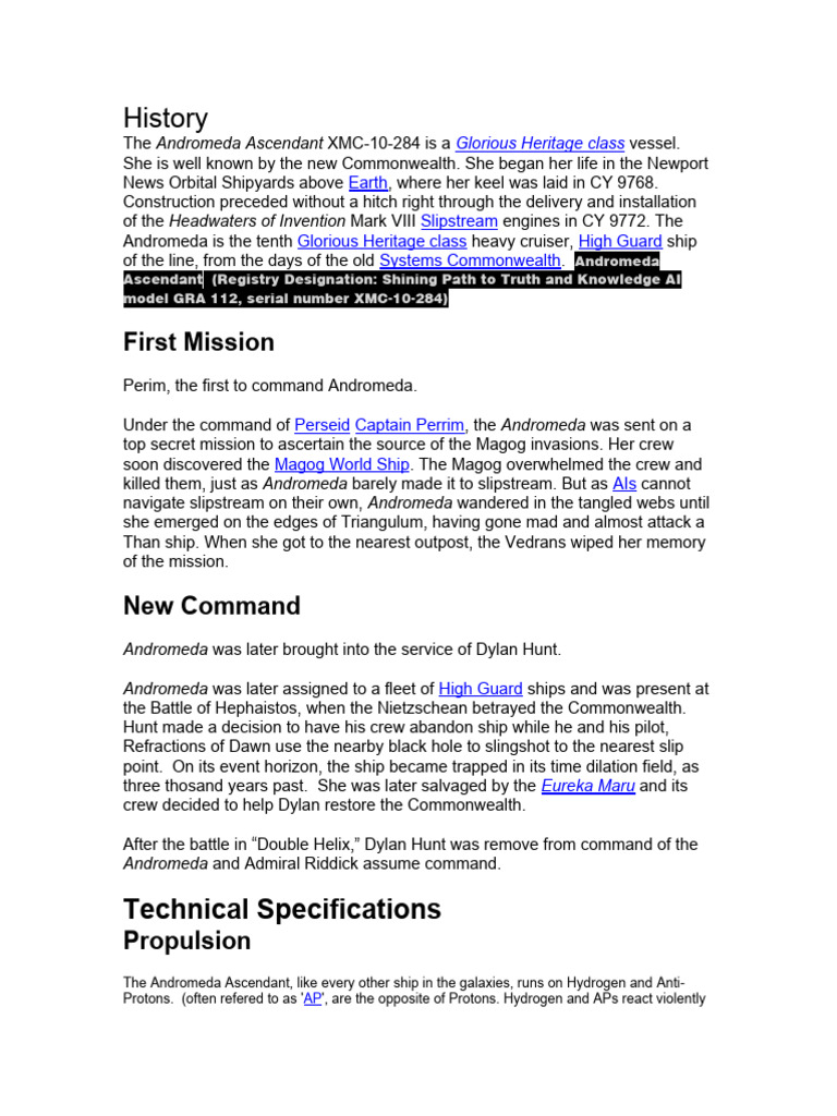 Andromeda Ascendant XMC-10-284 Update | PDF | Missile | Spacecraft Propulsion
