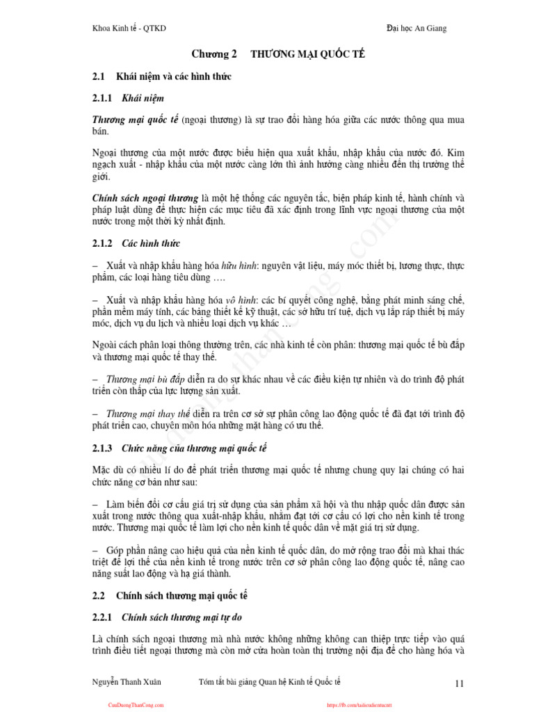 Quan-He-Kinh-Te-Quoc-Te - Chuong-2 - TMQT - (Cuuduongthancong - Com) | PDF
