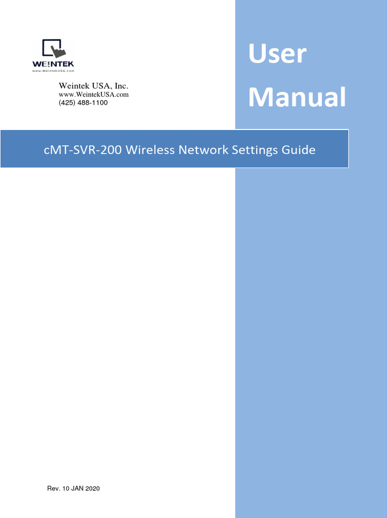 cMT-SVR-200_Wifi_Setting_UserManual_en | PDF | Wi Fi | Computer Network